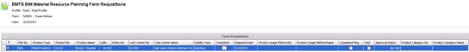 Farm Requisitions