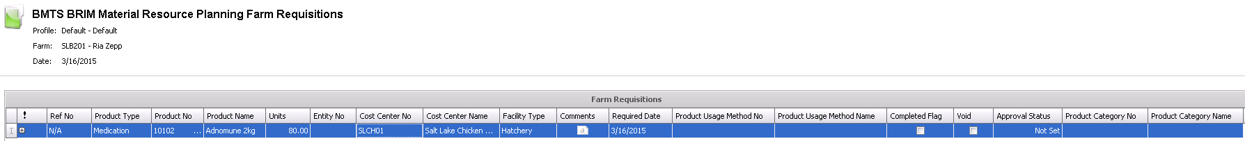 Farm Requisitions