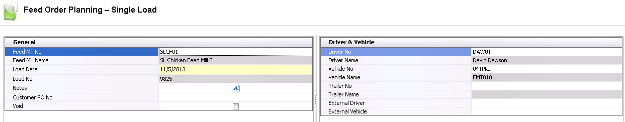 Feed Order Planning