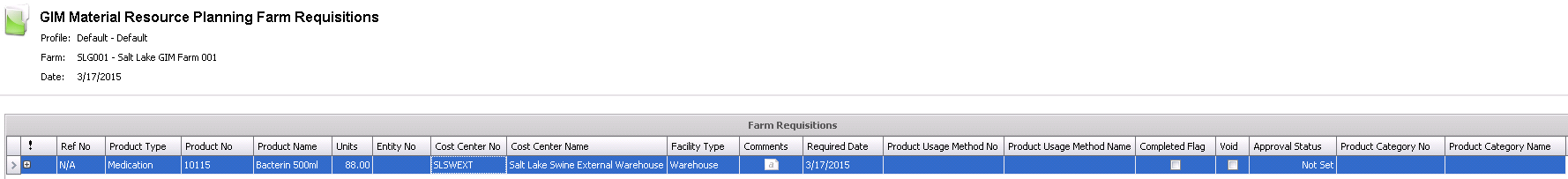 Farm Requisitions