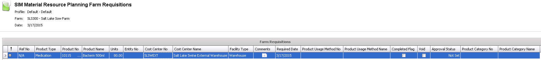 Farm Requisitions