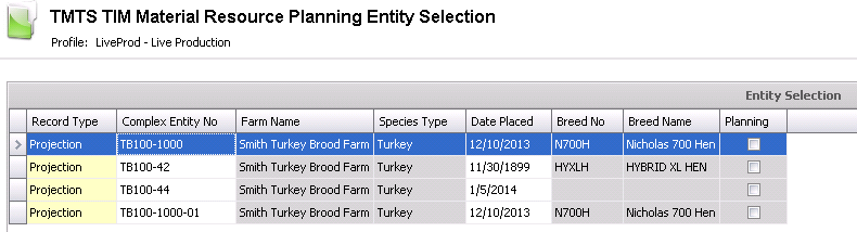 Entity Selection